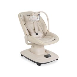 Cangaroo Babywippe Hera elektrisch, Musik, Moskitonetz, 360-Grad-Drehung, Timer beige