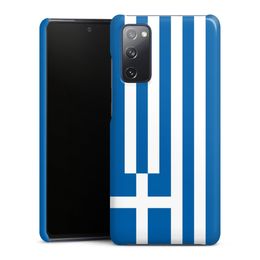 DeinDesign Galaxy S20 FE Handy Premium Case Smartphone Handyh&uuml;lle Schutzh&uuml;lle gl&auml;nzend Greece Flag Premium Case
