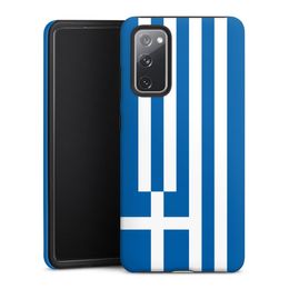 DeinDesign Galaxy S20 FE Handy Panzer Handyh&uuml;lle robuste Outdoor H&uuml;lle Schutzh&uuml;lle matt Greece Flag Tough Case