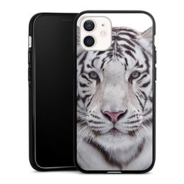 DeinDesign iPhone 12 mini Handy Silikon H&uuml;lle Case schwarz Handyh&uuml;lle Snow Winter Tiger