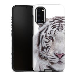 DeinDesign Galaxy S20 Handy Panzer Handyh&uuml;lle robuste Outdoor H&uuml;lle Schutzh&uuml;lle matt Snow Winter Tiger Tough Case