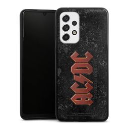 DeinDesign Galaxy A33 5G Handy Slim Case extra d&uuml;nn Silikon Handyh&uuml;lle schwarz H&uuml;lle Acdc Logo Merchandise Silikon Slim Case