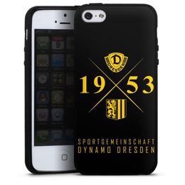 DeinDesign iPhone SE (2016-2019) Handy Silikon H&uuml;lle Case schwarz Handyh&uuml;lle Official Licensed Product Sgd Sg Dynamo Dresden