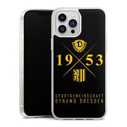 DeinDesign iPhone 13 Pro Max Handy Silikon H&uuml;lle Case transparent Handyh&uuml;lle Official Licensed Product Sgd Sg Dynamo Dresden Silikon Case