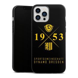 DeinDesign iPhone 13 Pro Max Handy Silikon H&uuml;lle Case schwarz Handyh&uuml;lle Official Licensed Product Sgd Sg Dynamo Dresden
