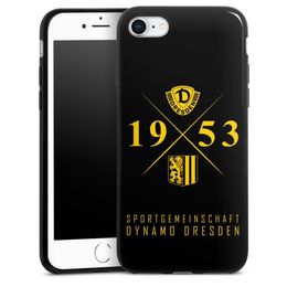 DeinDesign iPhone SE (2020) Handy Slim Case extra d&uuml;nn Silikon Handyh&uuml;lle schwarz H&uuml;lle Official Licensed Product Sgd Sg Dynamo Dresden Silikon Slim Case
