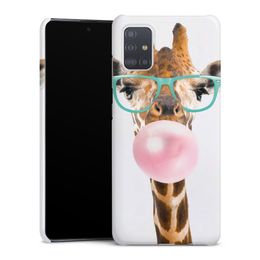 DeinDesign Galaxy A51 Handy Premium Case Smartphone Handyh&uuml;lle Schutzh&uuml;lle gl&auml;nzend Giraffe Animals Glasses Premium Case