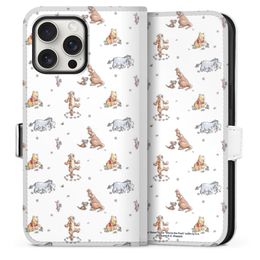 DeinDesign iPhone 15 Pro Max Handy Klapph&uuml;lle Handyh&uuml;lle aus Kunst Leder wei&szlig; Flip Case Disney Winnie The Pooh Official Licensed Product Sideflip mit Lasche