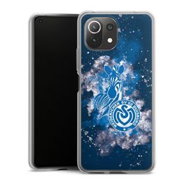 DeinDesign Xiaomi Mi 11 Lite 5G NE Handy Silikon H&uuml;lle Case transparent Handyh&uuml;lle Msv Duisburg Official Licensed Product Water Colour Silikon Case