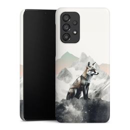 DeinDesign Galaxy A33 5G Handy Premium Case Smartphone Handyh&uuml;lle Schutzh&uuml;lle gl&auml;nzend Fox Mountain Nature Premium Case