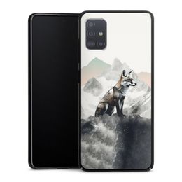 DeinDesign Galaxy A51 Handy Hard Case Schutzh&uuml;lle schwarz Smartphone Backcover Nature Mountain Fox Hard Case