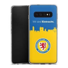 DeinDesign Galaxy S10 Plus Handy Silikon H&uuml;lle Case transparent Handyh&uuml;lle Logo Eintracht Braunschweig Official Licensed Product Silikon Case