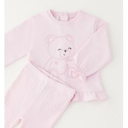 IDO M&auml;dchen Shorts "BABY GIRL TWO PIECES SET", rosa, Gr. 68, 95% Baumwolle, 5% Elasthan, Hosen