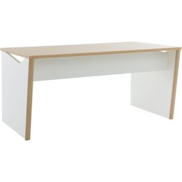 Schreibtisch GAMI, B:160cm H:75cm T:80cmstrukturierte eiche, wei&szlig;, wei&szlig;, strukturierte eiche nachbildung, B&uuml;ro, Tische, "ITALIC", Ein eleganter und