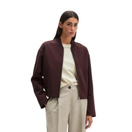 Marc O'Polo MARC O'POLO Damen Jackenblazer "aus Interlock-Qualit&auml;t"schwarz cherry, Gr. L, unifarben, Obermaterial: 78% Baumwolle, 18% Polyester, 4% Elasthan,