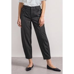 Street One Damen Stoffhoseschwarz coffee, Gr. 32, unifarben, Stoff, 50% Polyester, 45% Viskose, 5% Elasthan, Hosen, High Waist