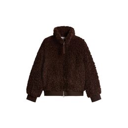Marc O'Polo Damen Outdoorjacke "aus weichem Curly-Pl&uuml;sch"espresso braun, Gr. XXS, MARC O'POLO DENIM, unifarben, Obermaterial: 100% Polyester. Futter: 100%