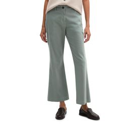 Marc O'Polo MARC O'POLO Damen Chinohose "aus Baumwoll-Stretch-Satin"foggy blau, Gr. 34, unifarben, Twill, Obermaterial: 96% Baumwolle, 4% Elasthan, Hosen
