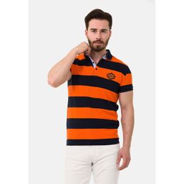 Cipo & Baxx CIPO & BAXX Herren T-Shirt "CT741"navyblau, orange, Gr. XL, gestreift, 95% Baumwolle, 5% Elasthan, Shirts, gerade geschnitten