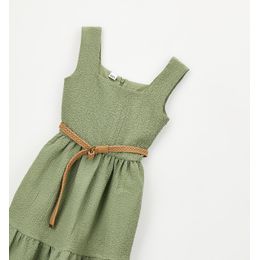 IDO M&auml;dchen Sommerkleid "GIRL SUMMER DRESS"sage gr&uuml;n, Gr. 140, 99% Polyester, 1% Elasthan - Baumwolle Polyester Polyurethan Metall, Kleider