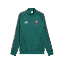 Puma Herren Sweatjacke "Portugal KING Anthem Jacke Herren"gr&uuml;n lagoon ruby shimmer rot, Gr. S, Obermaterial: 63% Polyester, 37% Baumwolle.