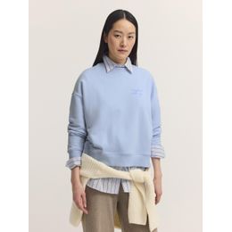 Bugatti Damen Sweatshirt "Modern Fit"320, hellblau, Gr. XL, unifarben, 65% Baumwolle, 35% Polyester, Sweatshirts, Modern Fit Baumwollmix Rundhals