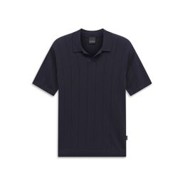 Bugatti Herren Poloshirt "Regular Fit"390, marine, Gr. L, Strukturmuster, 100% Baumwolle, Shirts, Regular Fit Strickstruktur Baumwolle Kurzarm