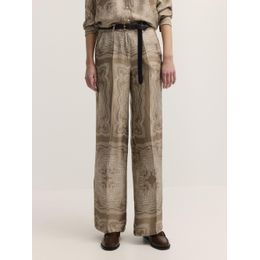 Bugatti Damen Stoffhose "Modern Fit"60, taupe, Gr. 42, 100% Viskose, Hosen, Modern Fit Viskosehose Grafischer Print