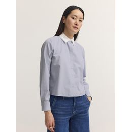Bugatti Damen Langarmbluse "Modern Fit"320, hellblau, Gr. 36, unifarben, 100% Baumwolle, Blusen, Modern Fit Baumwolle Wei&szlig;er Kragen