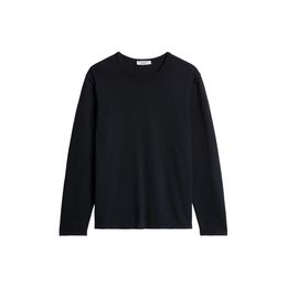 Marc O'Polo Herren Rundhalspullover "aus reiner Bio-Baumwolle"schwarz navy, Gr. XXL, MARC O'POLO DENIM, unifarben, Obermaterial: 100% Baumwolle, Pullover