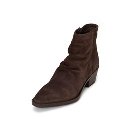 Marc O'Polo MARC O'POLO Damen Stiefelette "aus ge&ouml;ltem Veloursleder", Gr. 39burnt coffee, Obermaterial: 100% Leder, unifarben, Schuhe