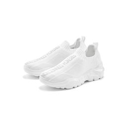 French Connection Sneaker 'Slipper, Halbschuh, Freizeitschuh, Slip-On-Sneaker,' wei&szlig; Gr. 37 f&uuml;r Damen. Mit Logoschriftzug