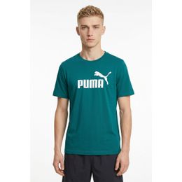 Puma Herren T-Shirt "ESS NO. 1 LOGO TEE (S)"emerald ice, Gr. XL, unifarben, Jersey, Obermaterial: 100% Baumwolle, Shirts, mit Rundhalsausschnitt,