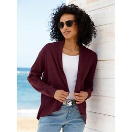 Heine Damen Feinstrickjacke, Rot, Gr. 50, Strickjacken, Material: Viskose
