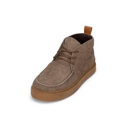 Marc O'Polo MARC O'POLO Herren Stiefelette "aus langflorigem Velours-Rindleder", Gr. 45schwarz taupe, Obermaterial: 100% Leder, unifarben, Schuhe