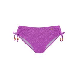Lascana Damen Bikini-Slip, Lila, Gr. 40, Bikinihosen, Material: Polyamid