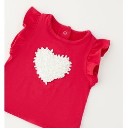 IDO M&auml;dchen T-Shirt "BABY GIRL SUMMER T-SHIRT"strawberry pink, Gr. 80, 95% Baumwolle, 5% Elasthan, Shirts