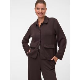 V&eacute;ro Moda VERO MODA Damen Jerseyblazer "VMBELLIS LS JACKET NOOS"chocolate torte, Gr. M, unifarben, Jersey, Obermaterial: 49% Modal, 41% Polyester, 10%