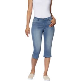 CR&Eacute;ATION L Damen Caprijeans mit kurzen Fu&szlig;schlitzen blue-bleached Gr&ouml;&szlig;e 46
