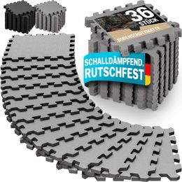 Monzana Bodenschutz-/Puzzlematten 36er-Set Grau 175x175x1cm