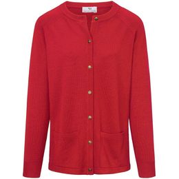 Peter Hahn - Strickjacke aus 100%Schurwolle Pure Tasmanian Wool, rot, Gr. 40 / M - Schurwolle