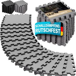 Monzana Bodenschutz-/Puzzlematten 18er-Set Grau 175x88x1cm
