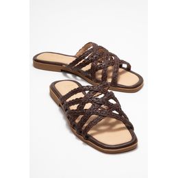 Alisha Leder Slide Sandale