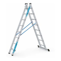 Zarges Kombi-Steh-Schiebeleiter Combimaster Plus X, 2 x 8 Sprossen (42568)