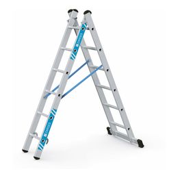 Zarges Kombi-Steh-Schiebeleiter Combimaster Plus X, 2 x 6 Sprossen (42566)