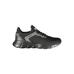 Blauer Schwarzer Polyester Herren Sneaker