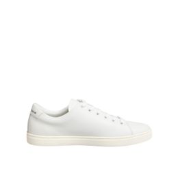 Dolce & Gabbana Dolce & Gabbana Wei&szlig;e Leder Sneakers mit heiligem Herzen Patch