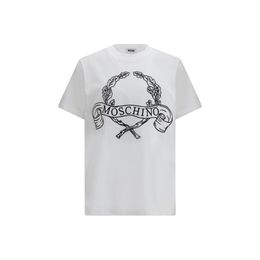 Moschino Wei&szlig;es Baumwoll-T-Shirt