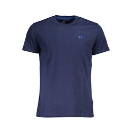 La Martina Blaues Baumwoll Herren T-Shirt