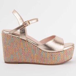 Montevita Sandale Mit Keilabsatz Salia12 Gold